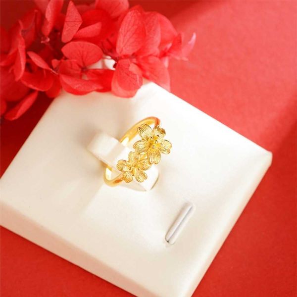 Shajin camellia rings for women niche fashion design floral rings ...