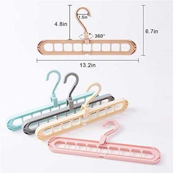 10 multifunctional clothes hangers nine-hole clothes hangers seamless ...