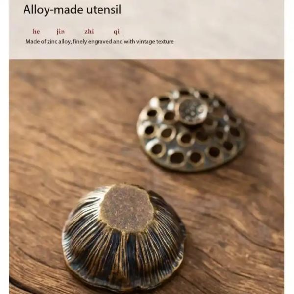 Bronze lotus incense burner, Zen alloy small incense burner, mini lotus ...
