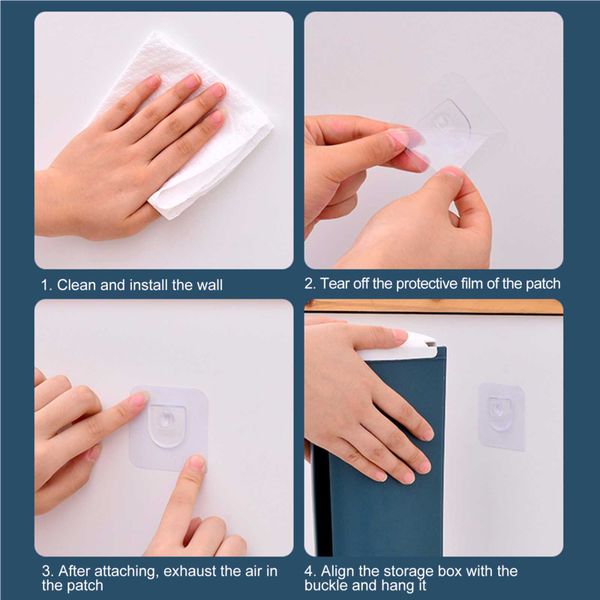Punch-free Plastic Bag Storage Box Kit Flip Garbage Bag Organizers Case ...
