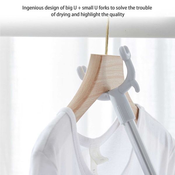 Telescopic Clothesline Pole Strong Load-bearing Home Retractable ...