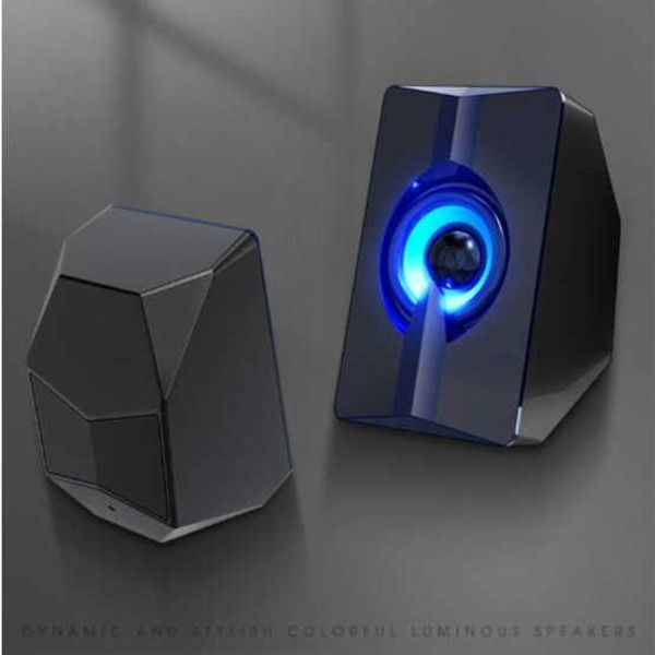 TWOLFS5 USB2.0 speaker computer led light speakers creative PC laptop ...