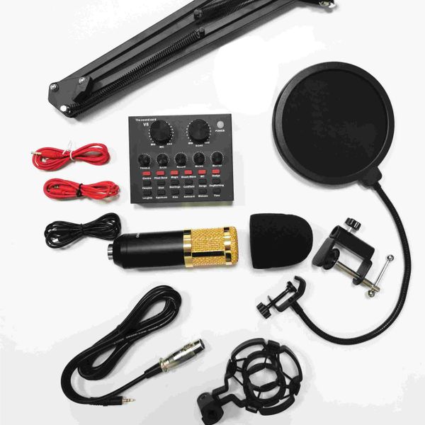 BM-800 Podcast Microphone bundle with v8 Sound Card, Condenser Studio ...