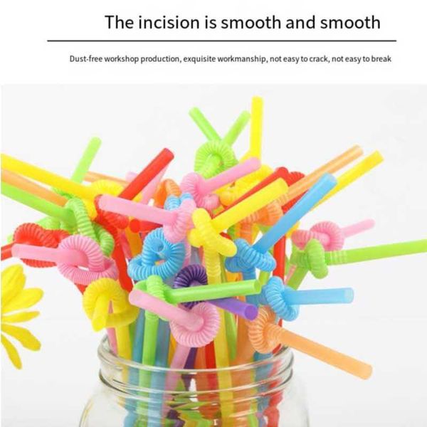 Disposable straws mixed color art straws beverage design long straws ...
