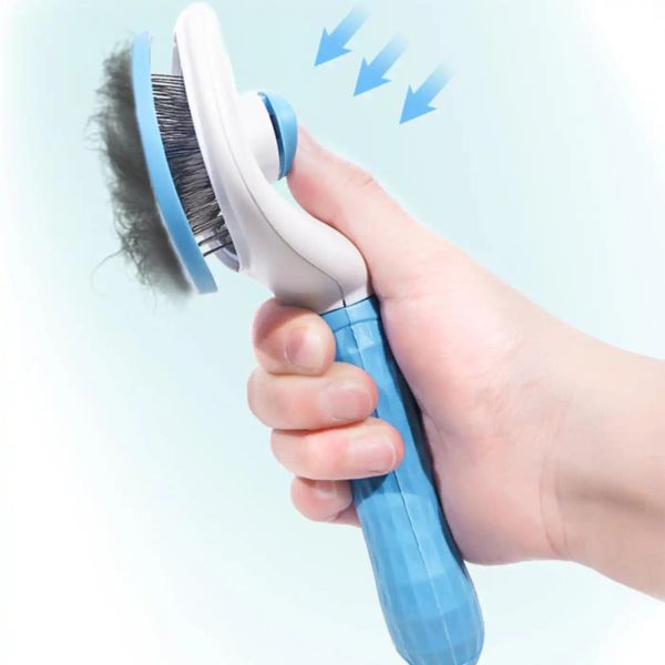 Dog Brush Kit for Shedding Short Long Haired Cats, Self-cleaning ...