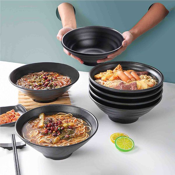Imitation Porcelain Stirring Noodles Bowls Kitchen Anti-drop Salad Soup ...