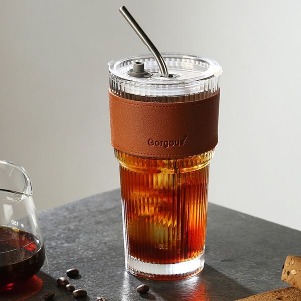 Vertical grain slub cup ins coffee cup creative advertising gift cup ...