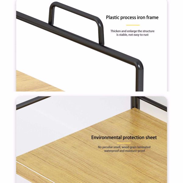 Double Layer Desktop Shelves Office Desk Storage Rack Bookshelf ...