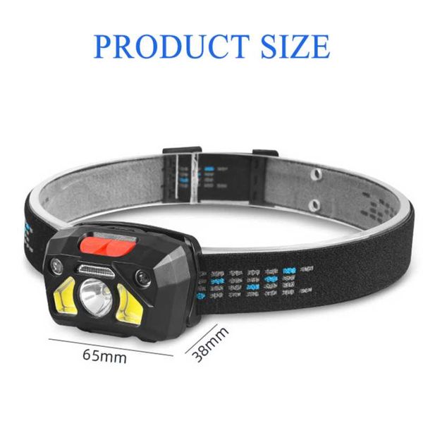 Headlight strong charging super bright induction night fishing lighting ...