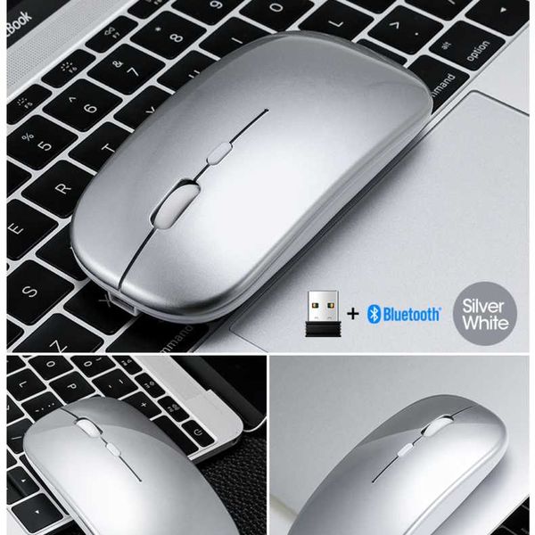 Slim charging Wireless Mouse Bluetooth 5.0 Dual Mode Mouse Mobile Phone ...