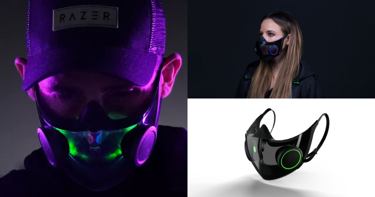 ក្រុមហ៊ុន Razer បង្ហាញគំរូម៉ាស N95 បែបអនាគត ដែលមានពន្លឺភ្លើង RGB LED ...